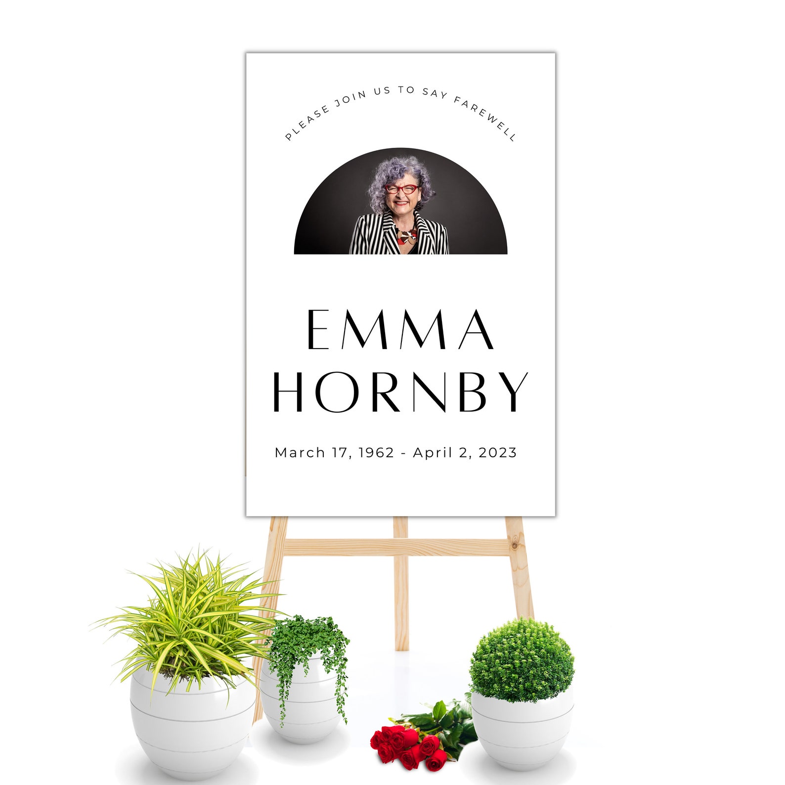 Funeral Sign Bundle Template, Set of 3 Downloadable Editable Signs ...