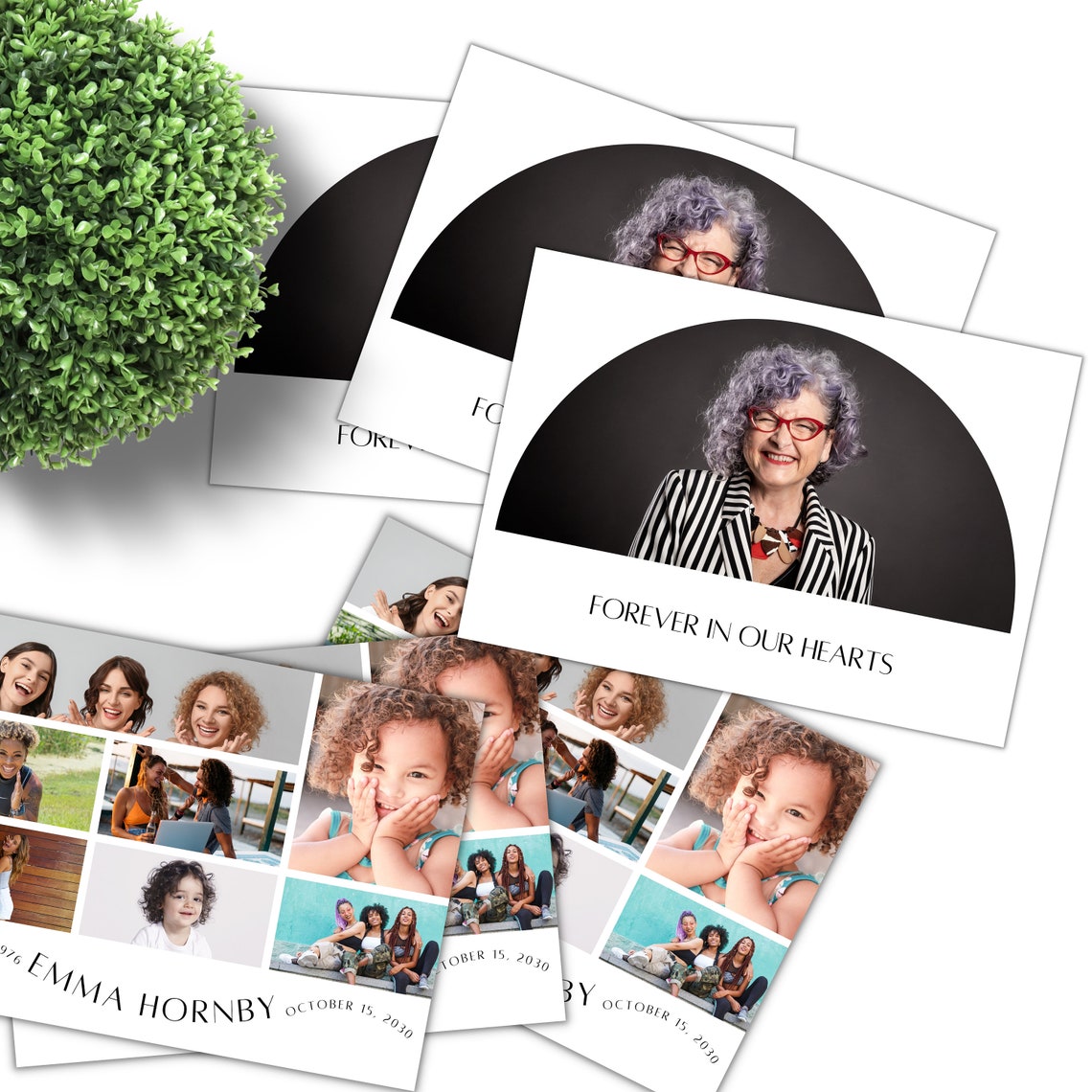 Funeral Post Card Fully Editable Downloadable Canva Template |memorial ...