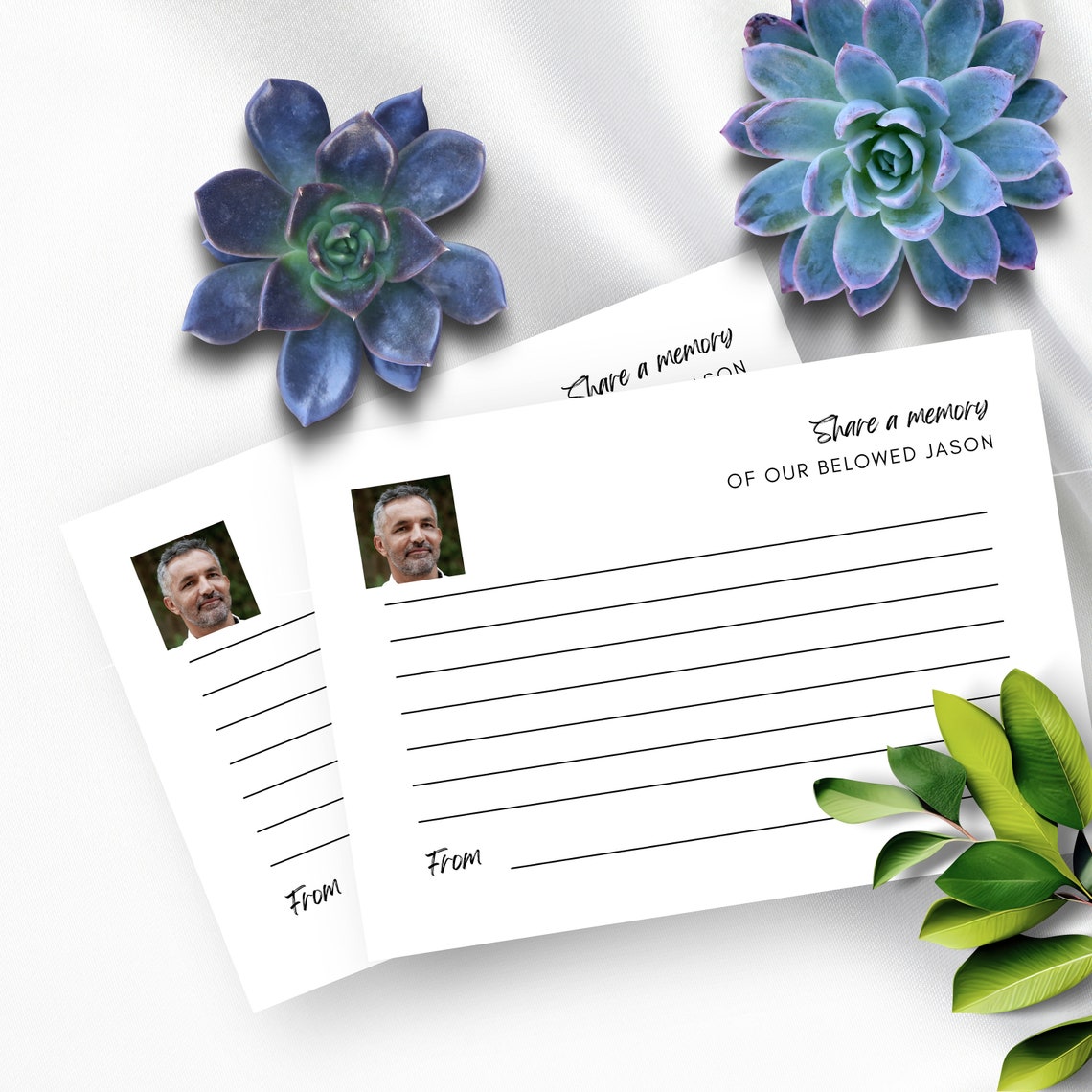 Funeral Share a Memory Set| Editable Sign, Tent Sign and Note| Memorial ...