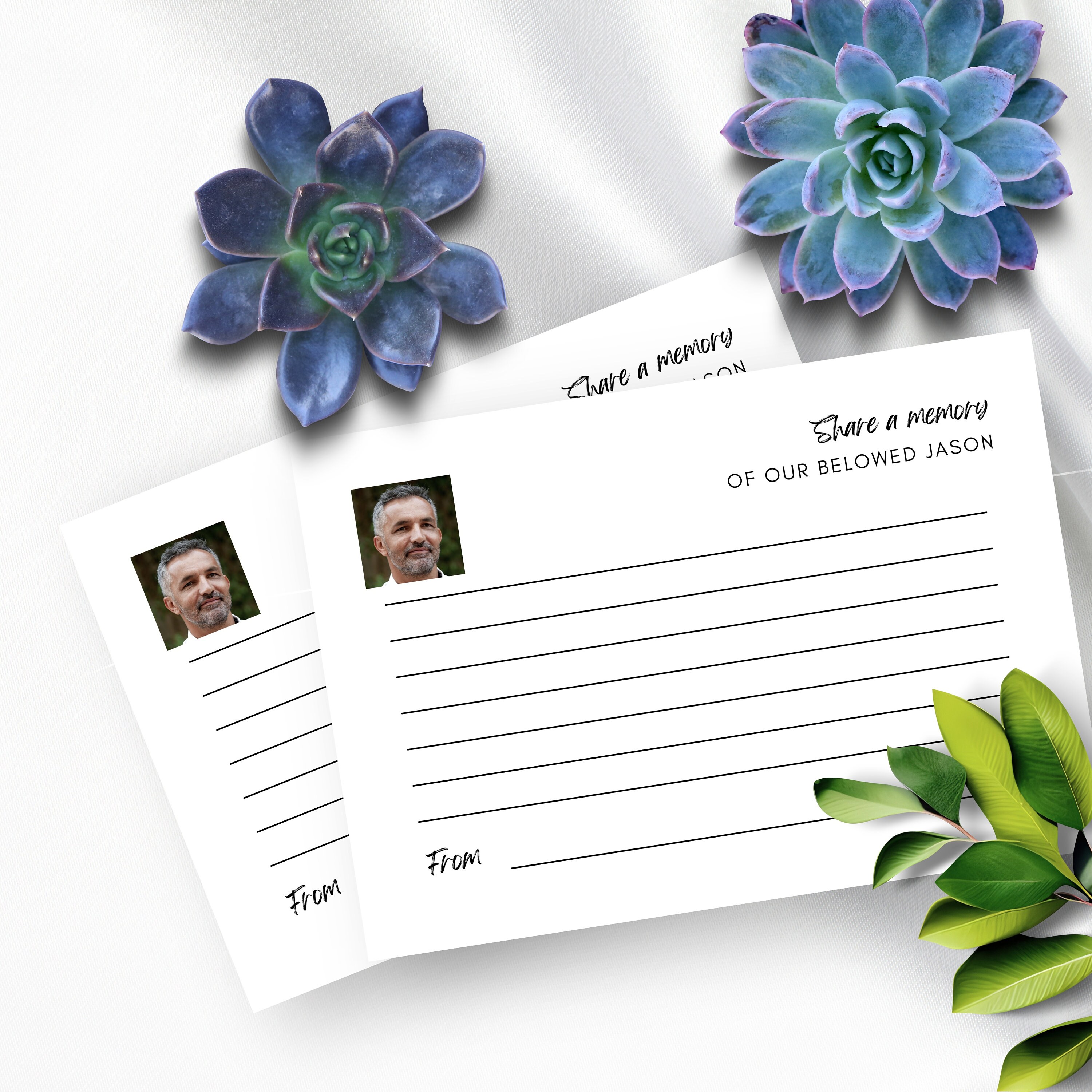 Funeral Share a Memory Set| Editable Sign, Tent Sign and Note| Memorial ...