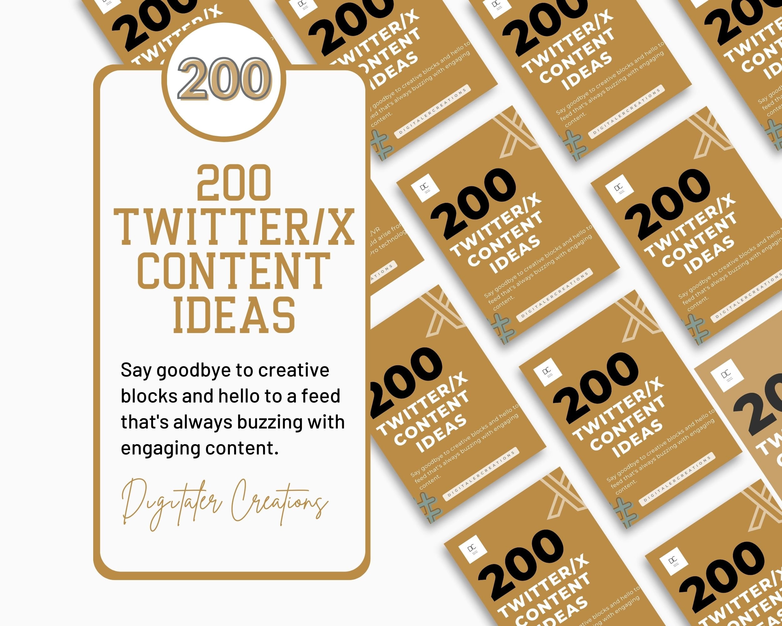200 Twitter Content Ideas: Small Business Marketing (PDF) - Etsy