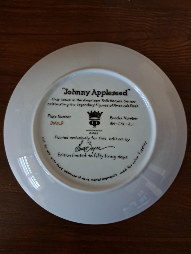 Johnny Appleseed Plate - Etsy