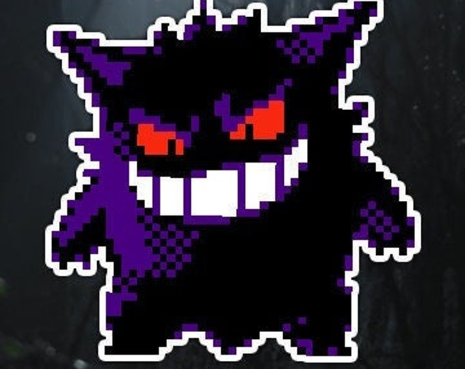 Gengar | Pokémon Sticker | Water Resistant | Glossy Vinyl Sticker ...