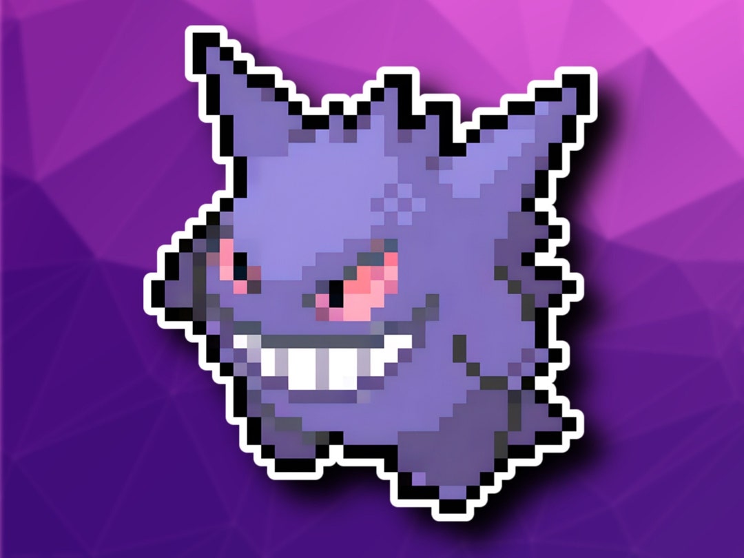 Gengar Sticker Pixel Art Sprite Pokémon Water - Etsy UK