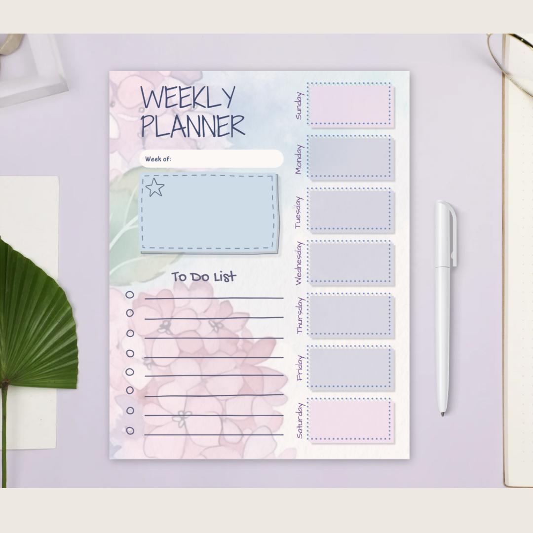 Weekly Planner Page Printable PDF - Etsy