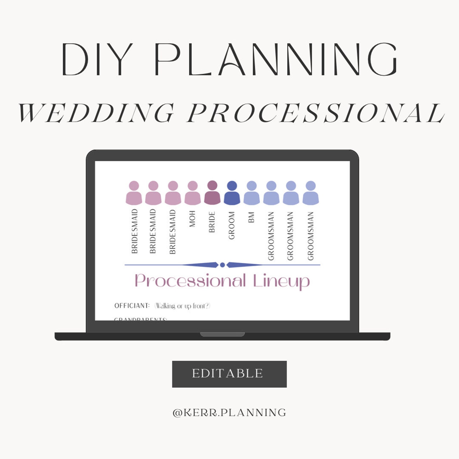 Processional Lineup Template - Etsy