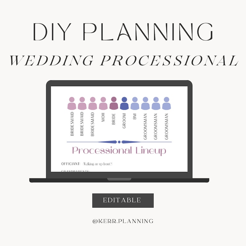 Processional Lineup Template - Etsy