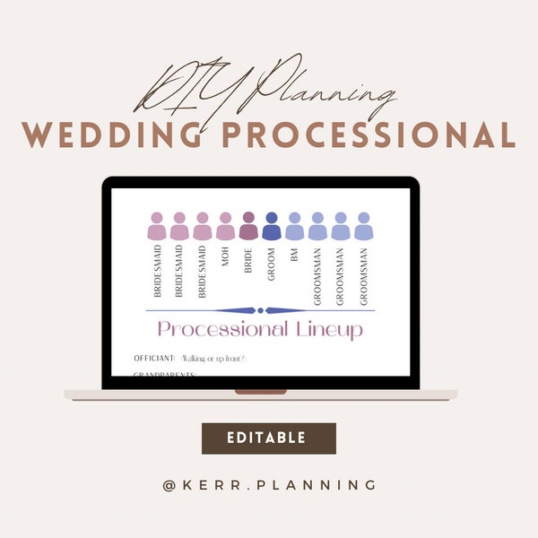 Wedding Line up Template - Etsy New Zealand