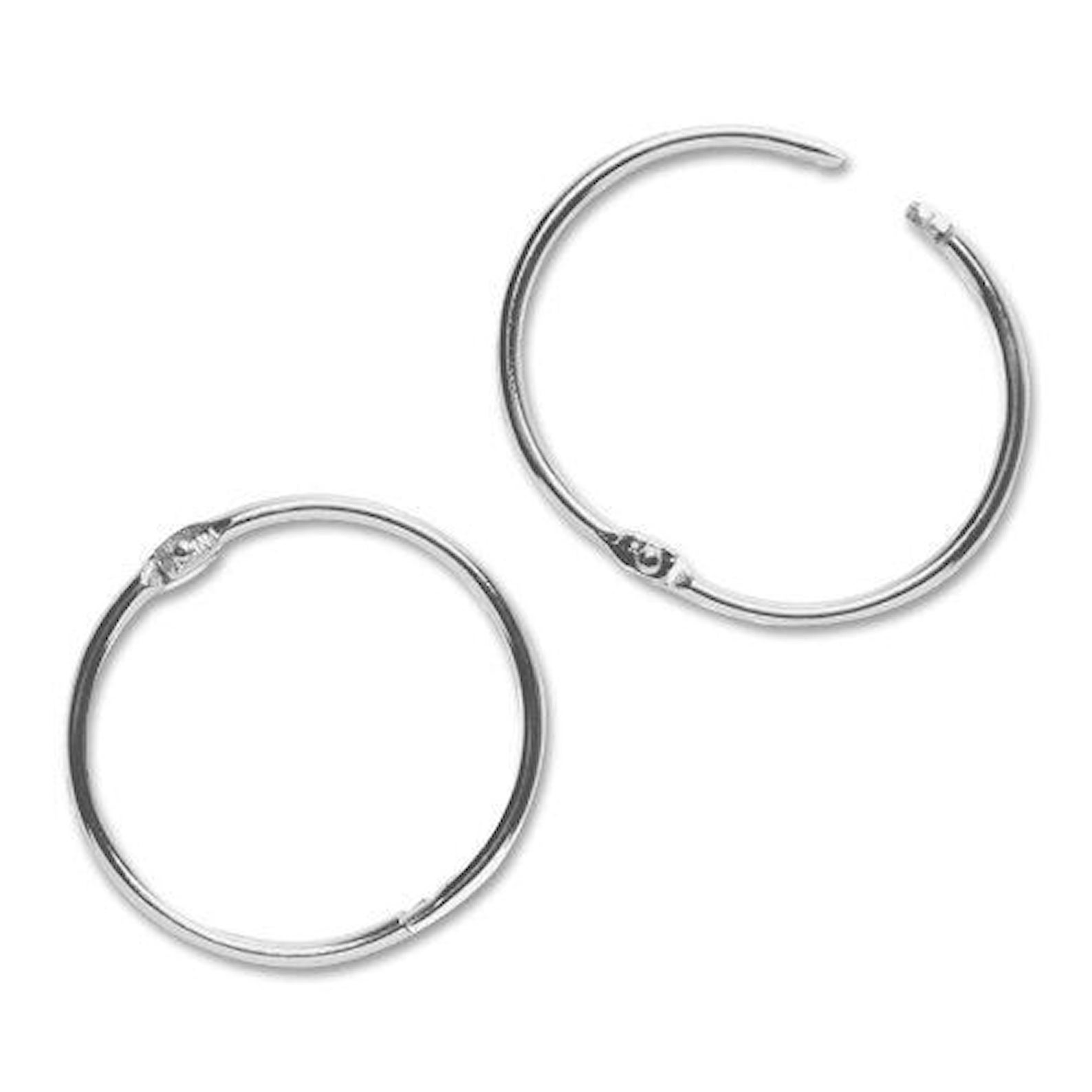 10 Pc Sparco Book Rings - 0.75" Diameter - Nickel Plated Silver Color ...