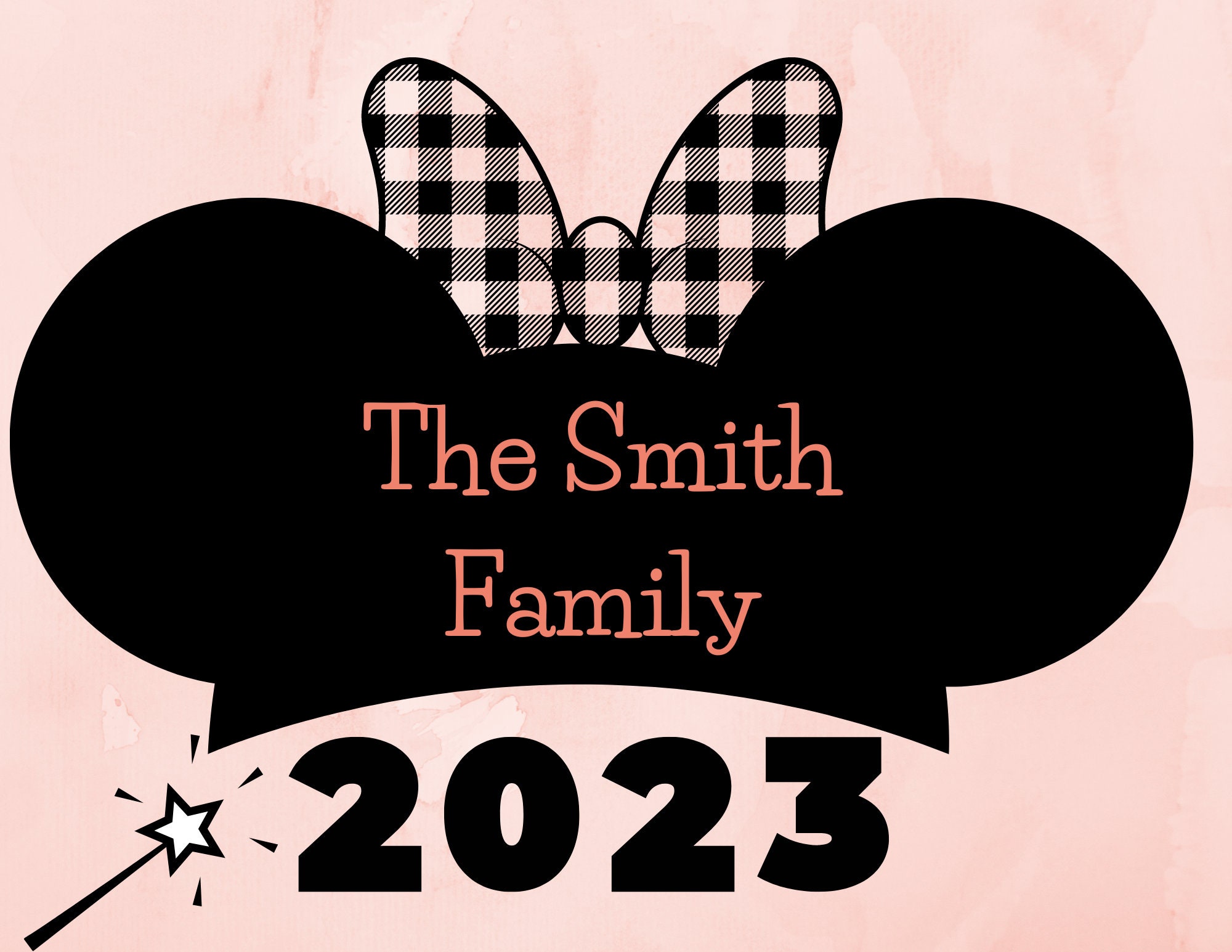 Family Theme Park Stroller Sign (with Bow) - Etsy