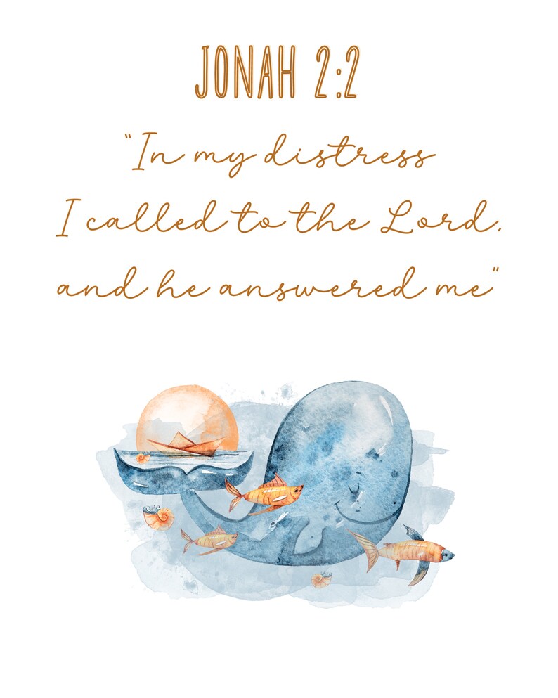 Jonah and the Fish, Nursery- Instant Digital Download - Etsy
