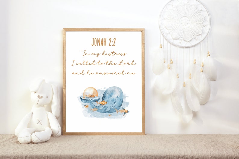 Jonah and the Fish, Nursery- Instant Digital Download - Etsy