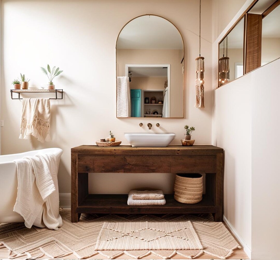 Custom Handmade Rustic Barnwood Vanity Bathroom, Rustic Single Sink ...