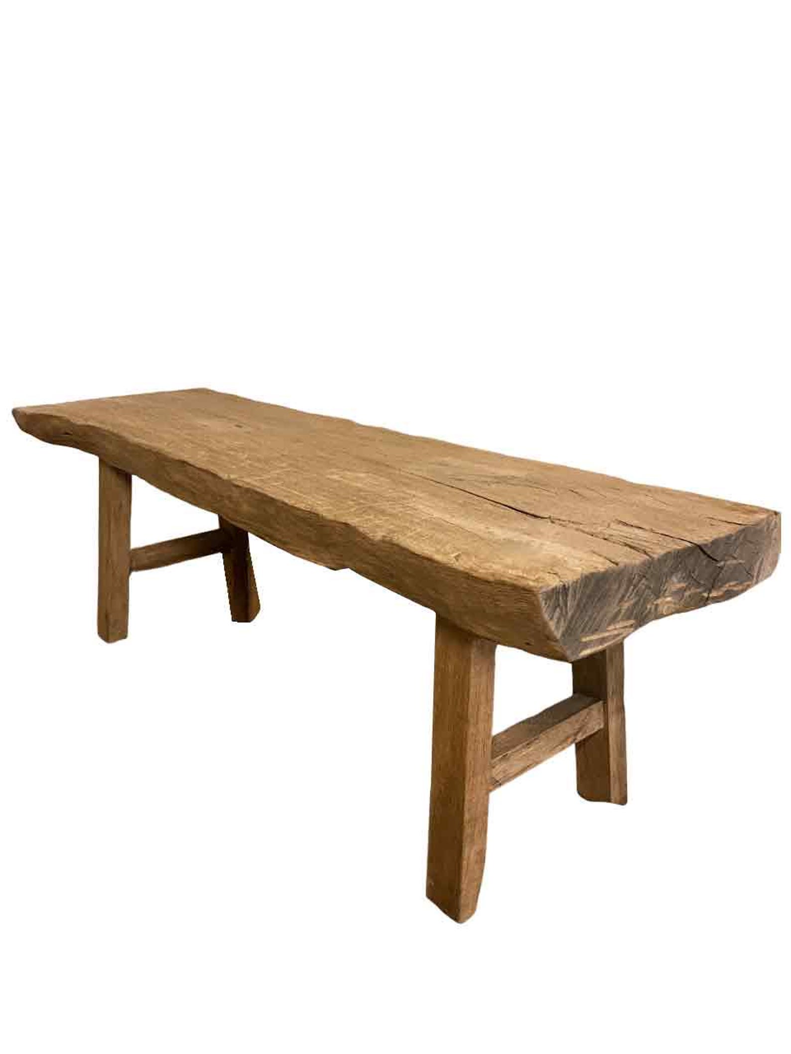 Rustic Reclaimed Wood Bench, Farmhouse Solid Wood Entryway Bench ...