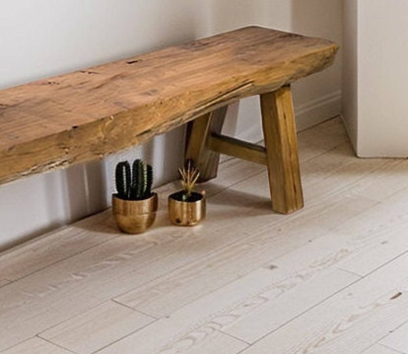 Rustic Reclaimed Wood Bench, Farmhouse Solid Wood Entryway Bench ...