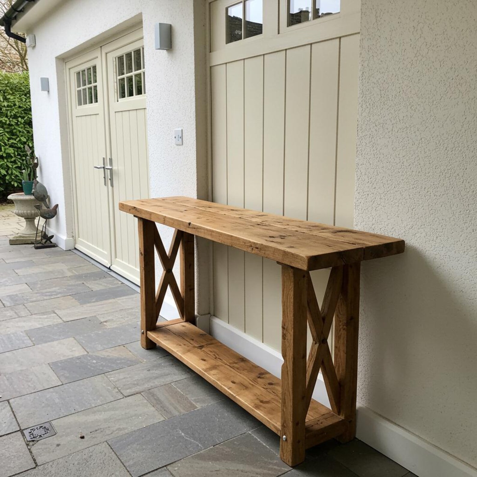 Handmade Rustic Console Table, Custom Reclaimed Farmhouse Hallway Table ...