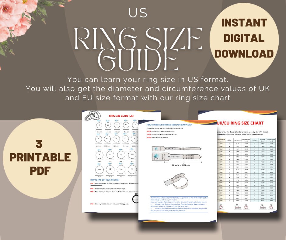 Ring Size Guide Printable Chart How To Measure Your Ring 49 OFF Ring Size Guide Printable Chart How To Measure Your Ring 49 OFF