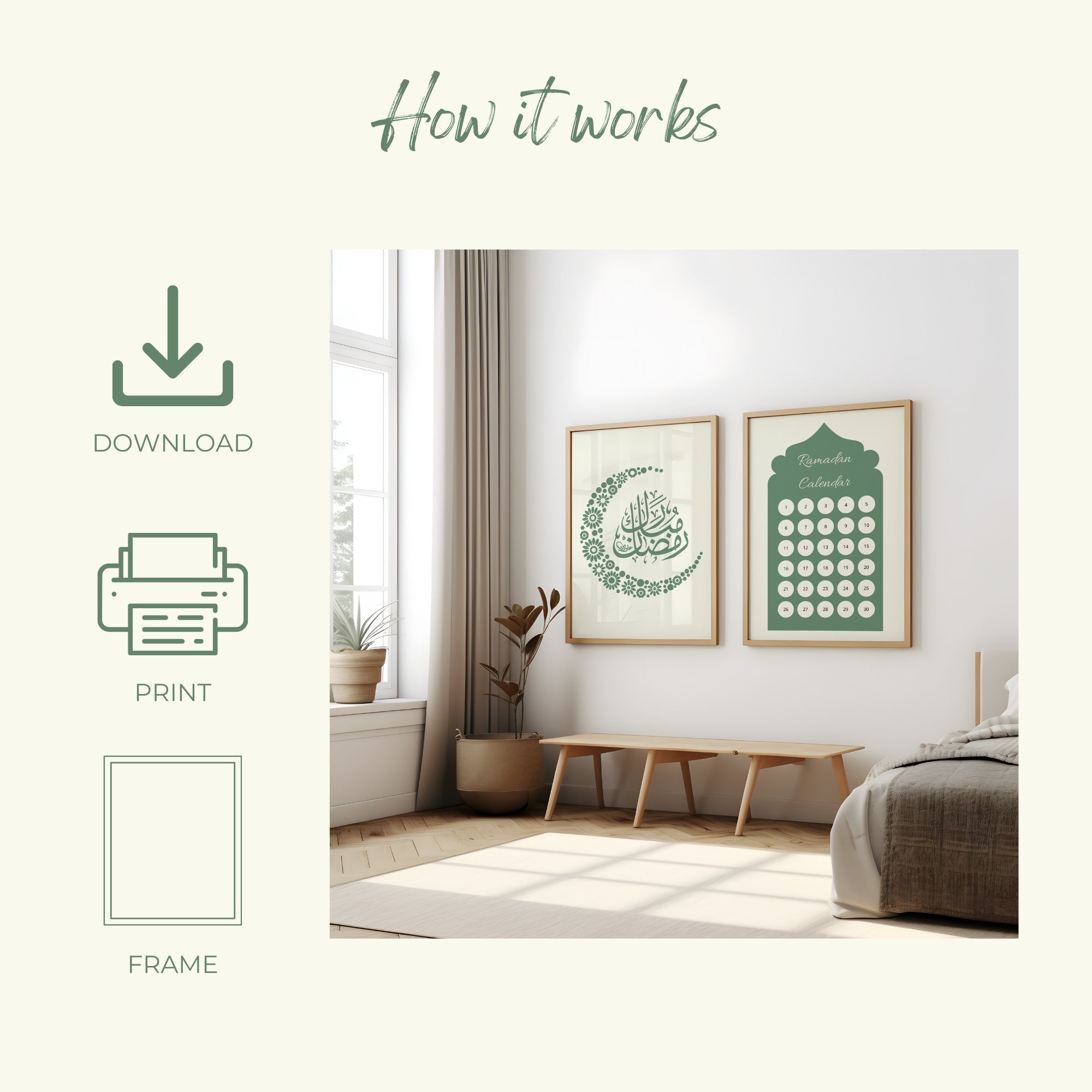 Ramadan Countdown Calendar, Set of 2 Ramadan Calendar Printable ...