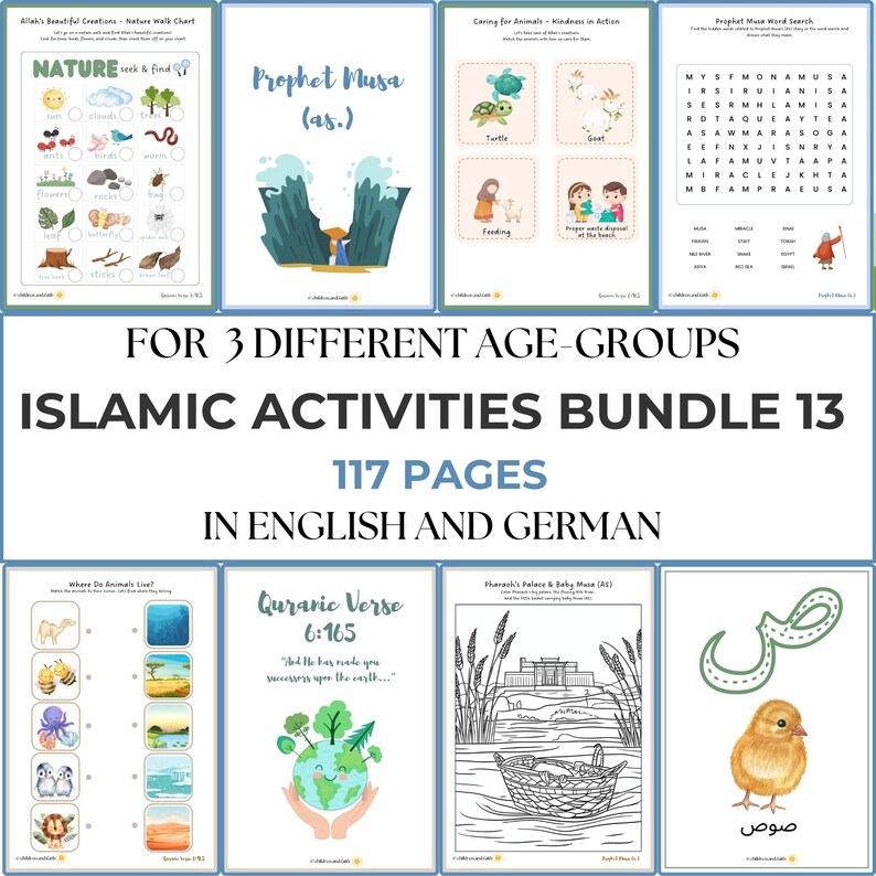 Educational Islamic Worksheets,eid Gift for Kids,coloring Book for ...