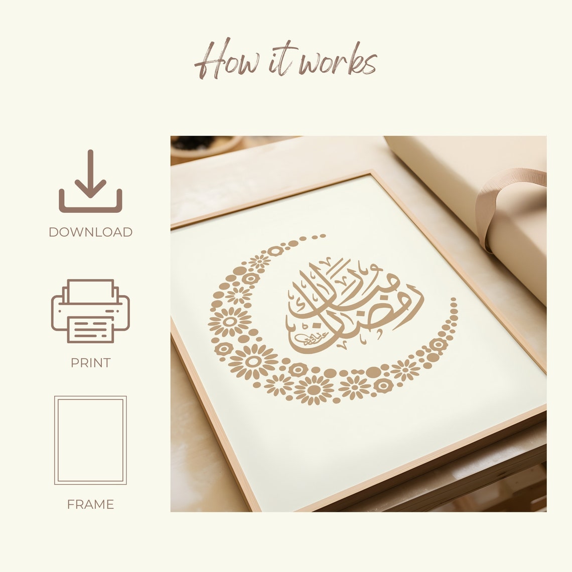 Printable Ramadan Mubarak Art, Modern Ramadan Art, Ramadan Wall Art ...