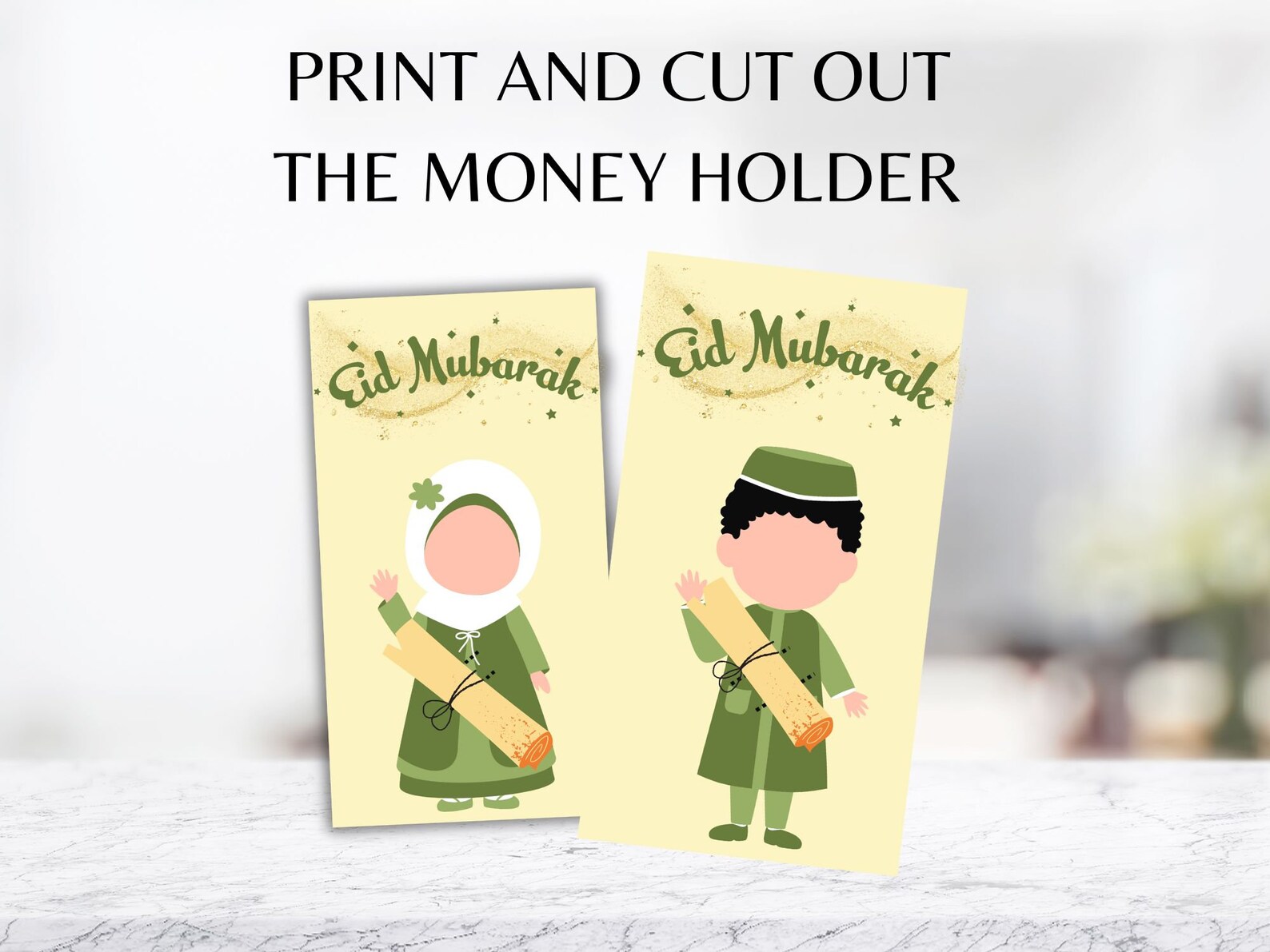 Eidi Geldhalter, Eid Al-adha, Eid Geldkartenbündel ...