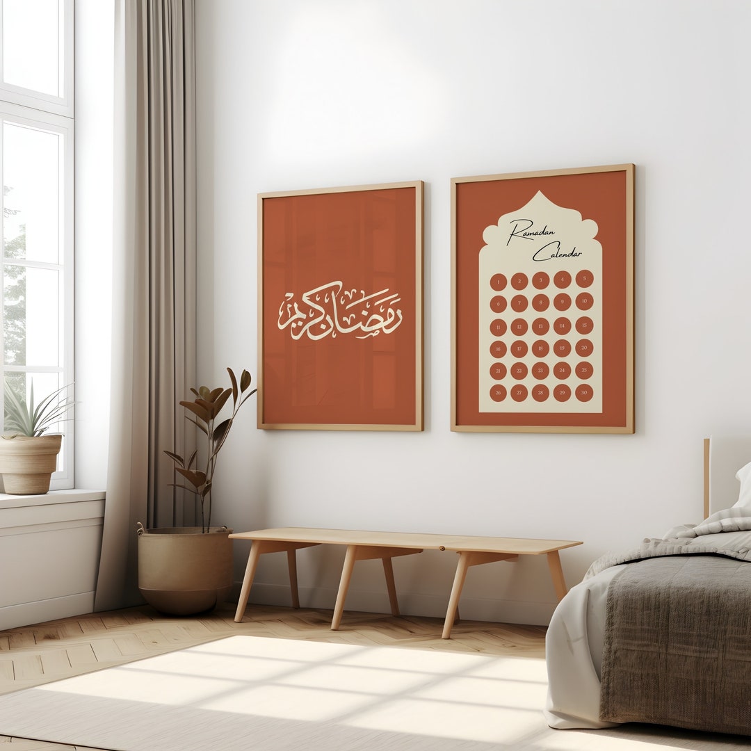 Ramadan Countdown Calendar, Ramadan Calendar Printable, Ramadan Burnt ...