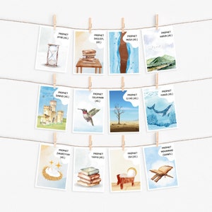 Prophets in Islam, Prophets Islam, Prophet Flashcards, 25 Prophets ...