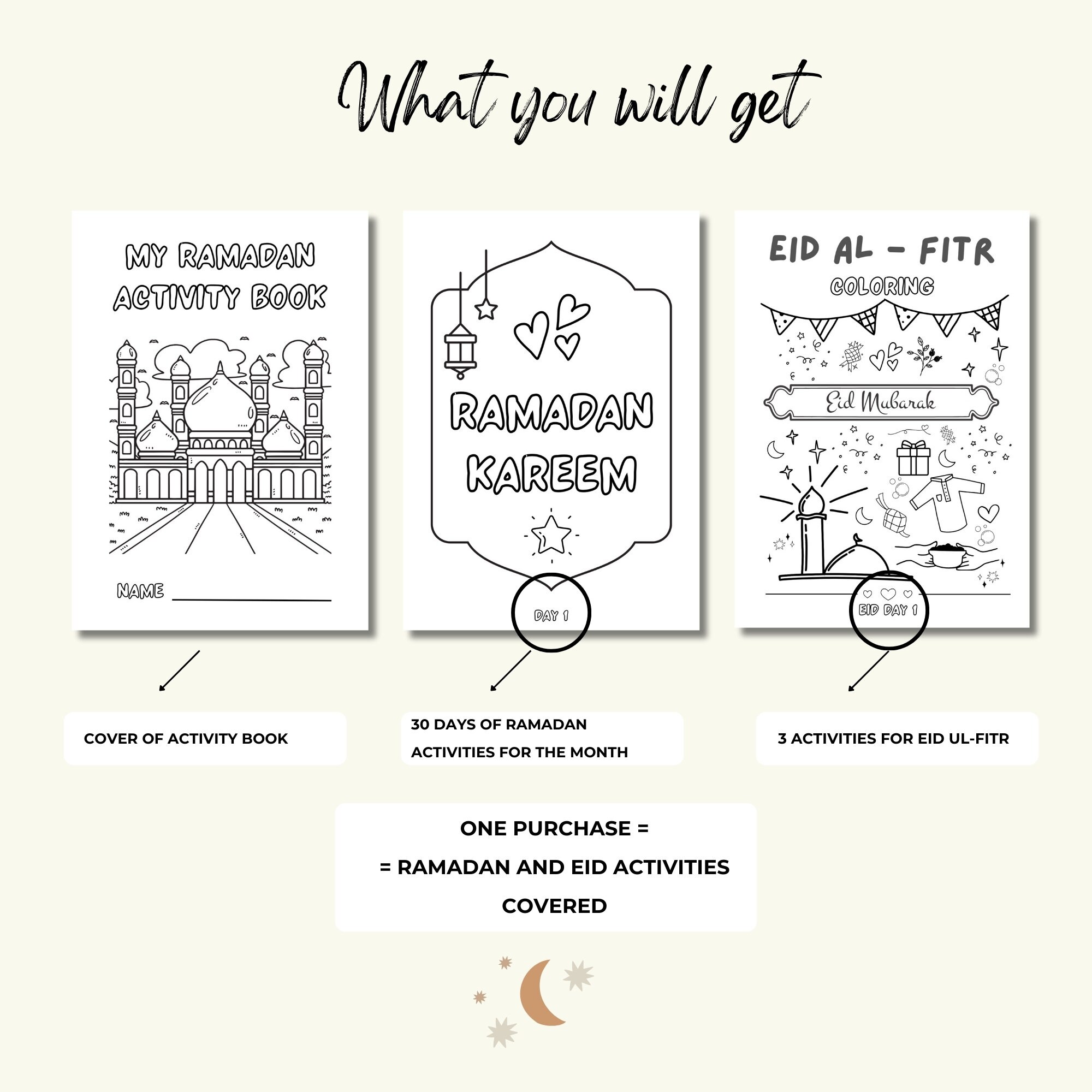 Ramadan Coloring Printable, Eid Activity Book, Ramadan Printable ...