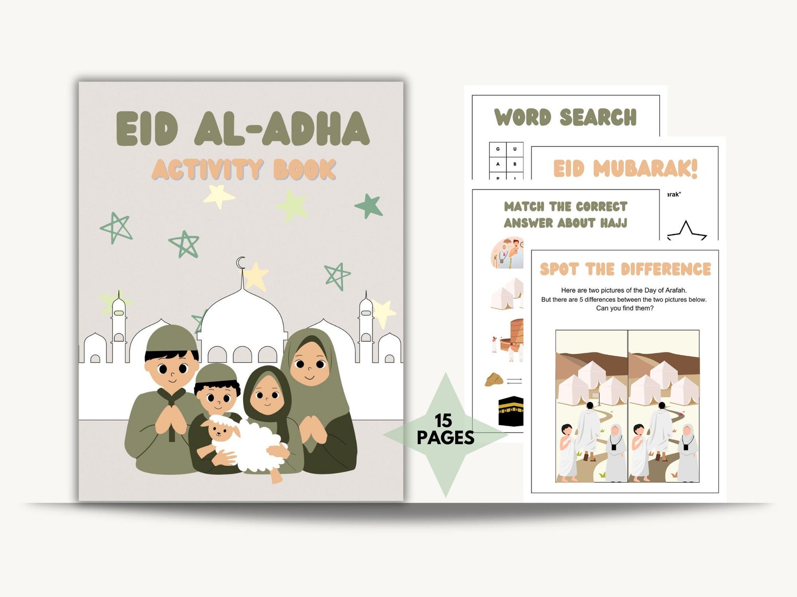 Eid Al Adha Activity Book for Children, Printable, Hajj Kids, Eid Al ...