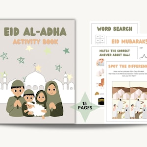 Eid Al Adha Activity Book for Children, Printable, Hajj Kids, Eid Al ...