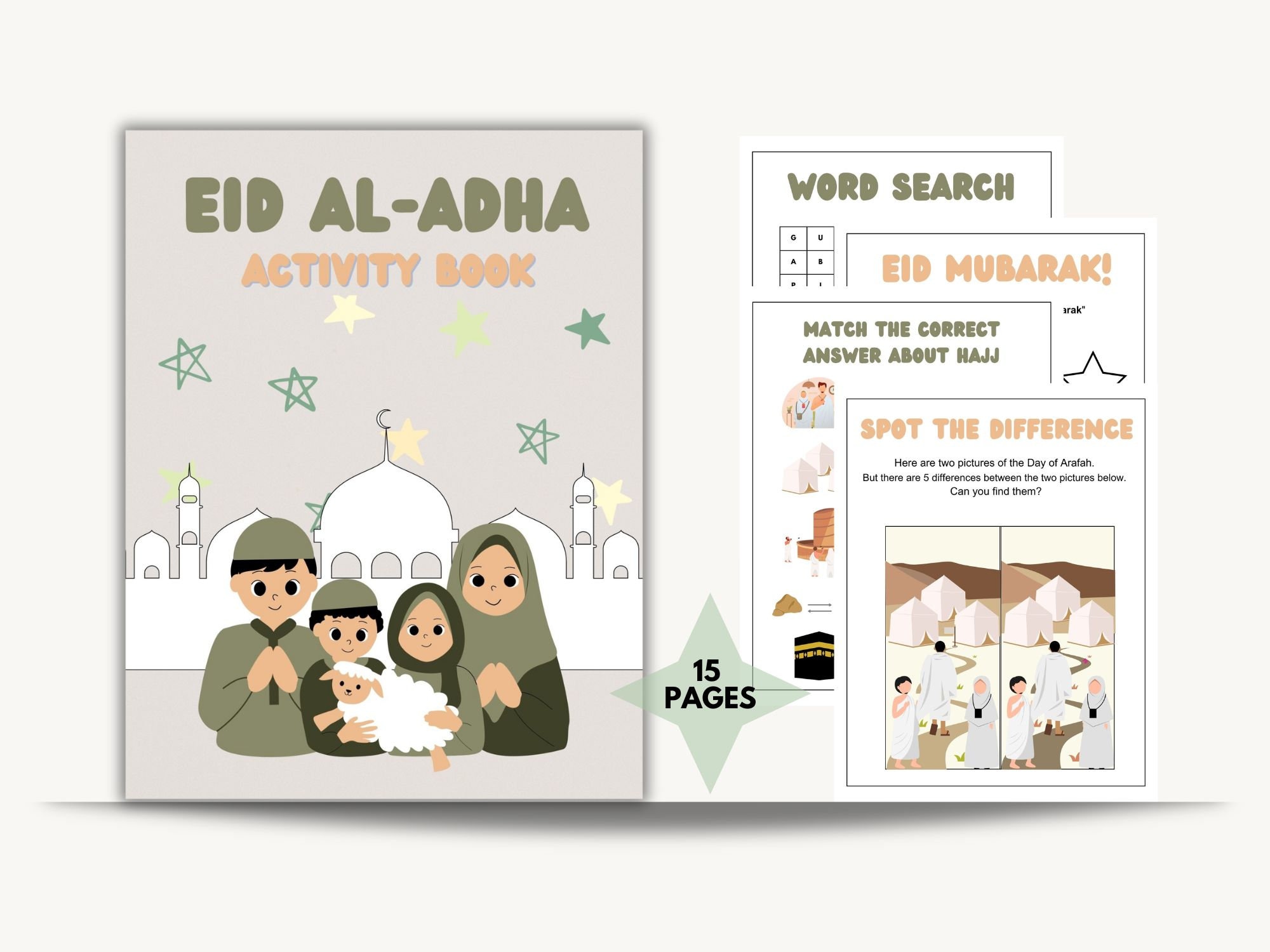 Eid Al Adha Activity Book for Children, Printable, Hajj Kids, Eid Al ...