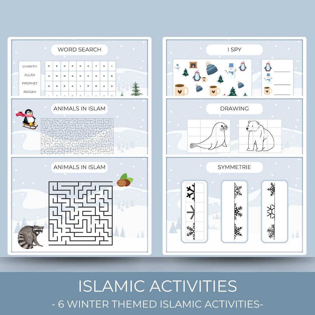 Islamic Activities Worksheets, Islamic Activities Kid, Muslim ...