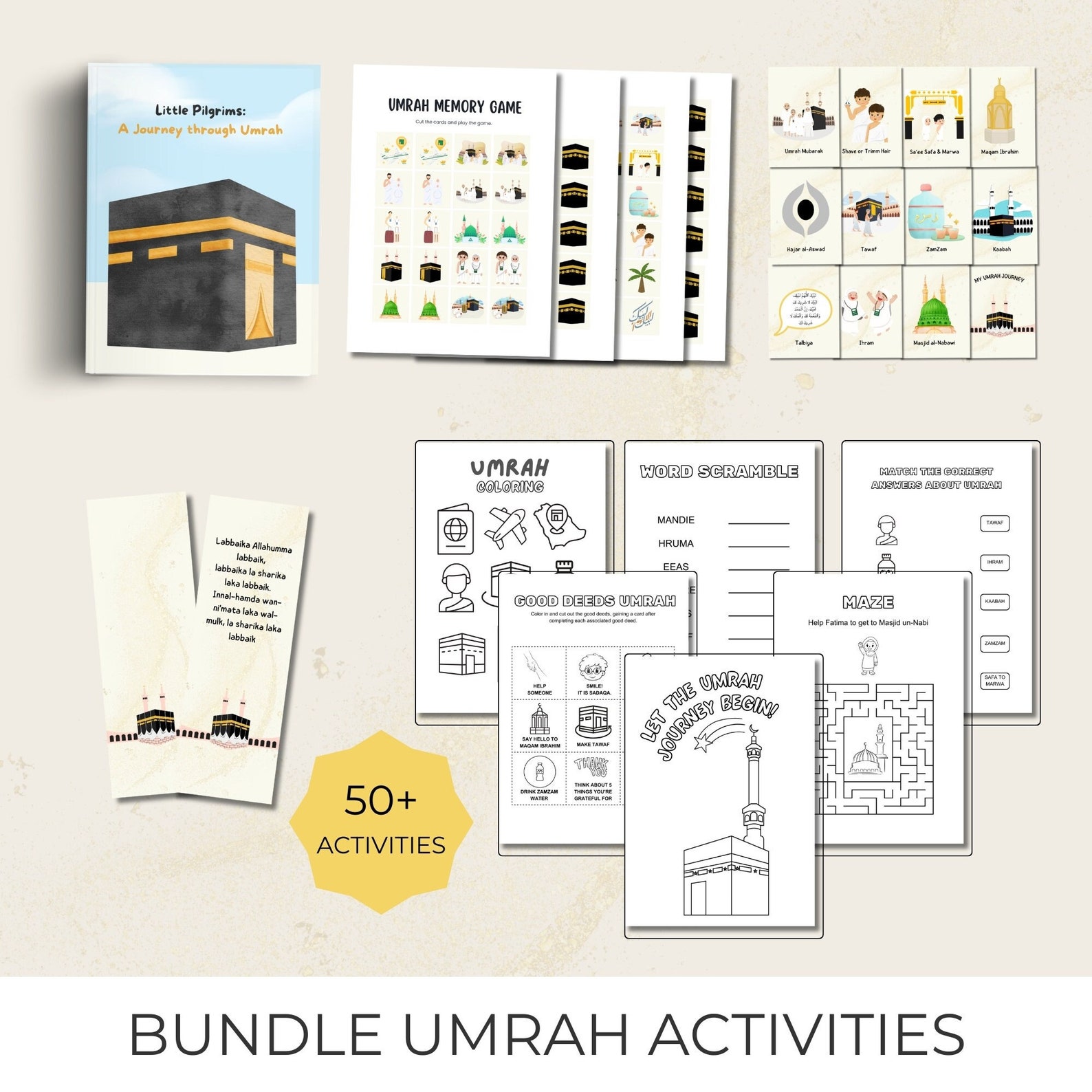 Umrah Activities, Bundle Umrah Activity Pack, Umrah Activity Book ...