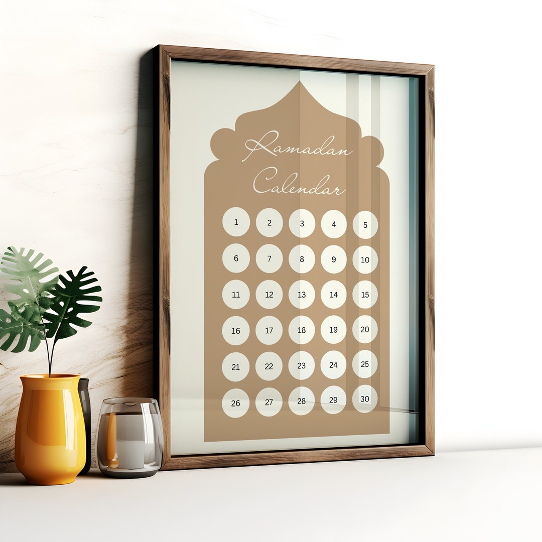 Ramadan Countdown Calendar, Countdown to Eid, Calendar Ramadan Print ...