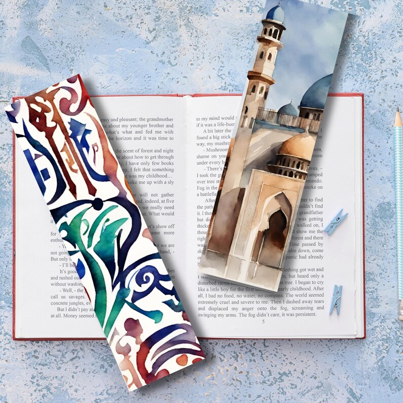 Islamic Bookmarks, Quran Bookmark, Ramadan Bookmark, Dome of the Rock, Al-aqsa, Arabic and ...