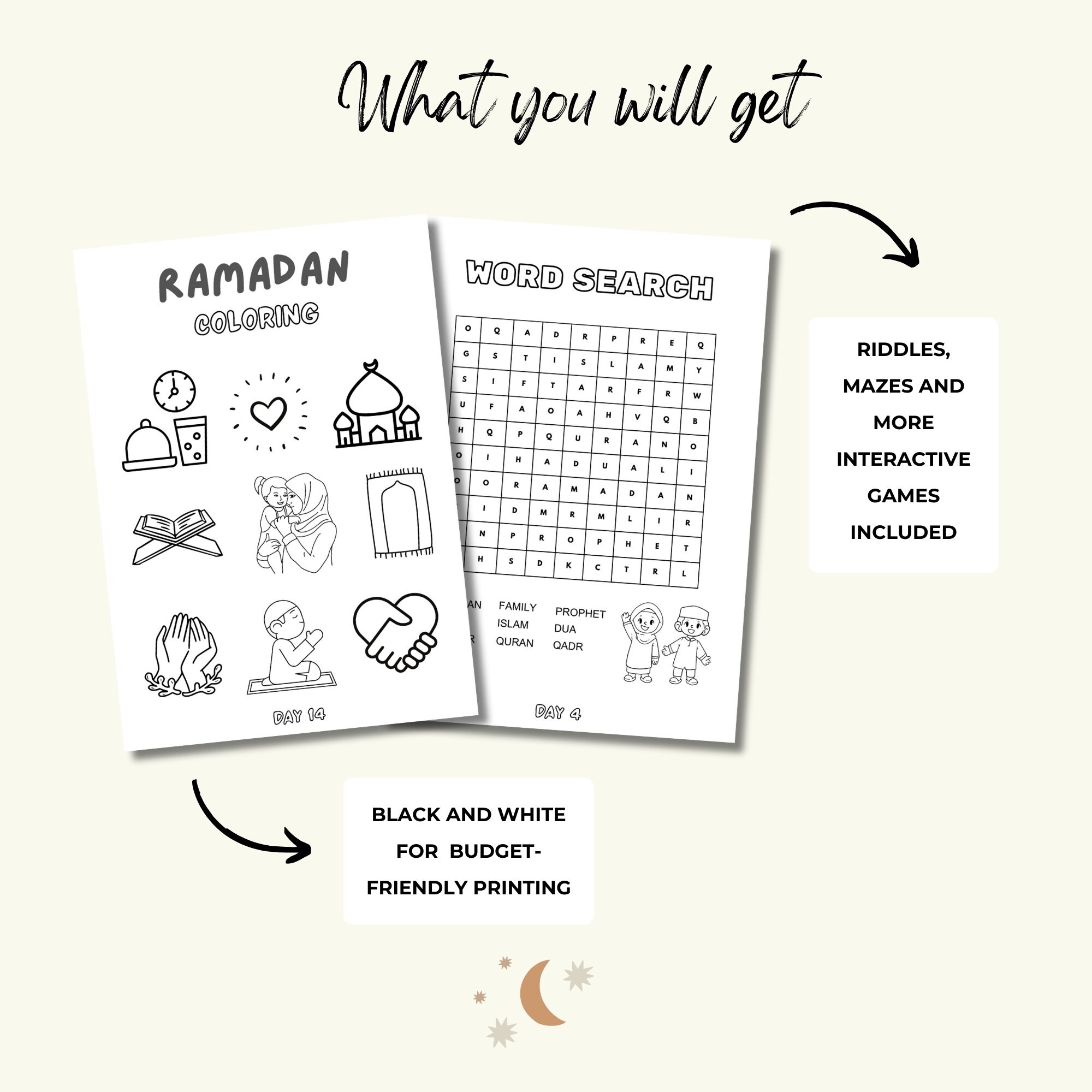 Ramadan Coloring Printable, Eid Activity Book, Ramadan Printable ...