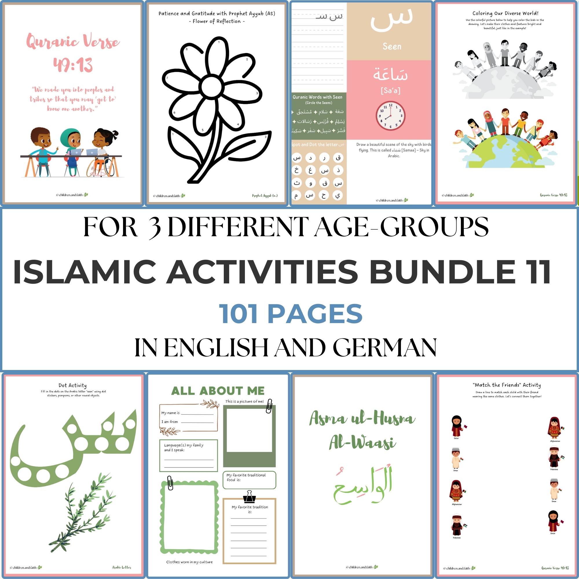 Muslim Kids Workbook,islamic Games,prophets of Islam,arabic Alphabet ...