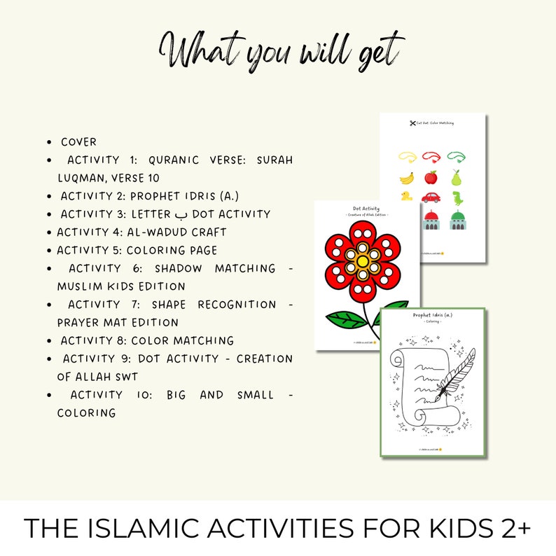 Bundle Islamic Activities Kids, Prophets of Islam, Learn Arabic, Arabic ...