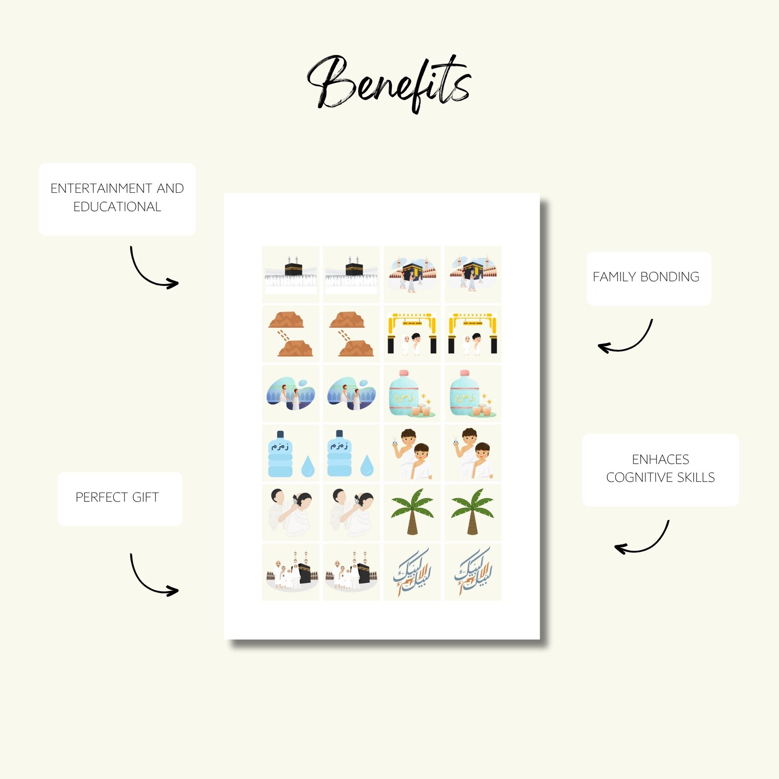 Umrah Islamic Memory Game, Umrah for Kids, Umrah Games, Umrah ...