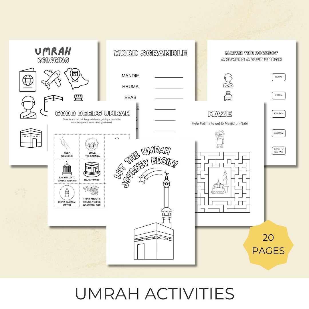 Umrah Activities, Umrah Kids, Umrah Games, Umrah for Kids, Umrah Kids ...
