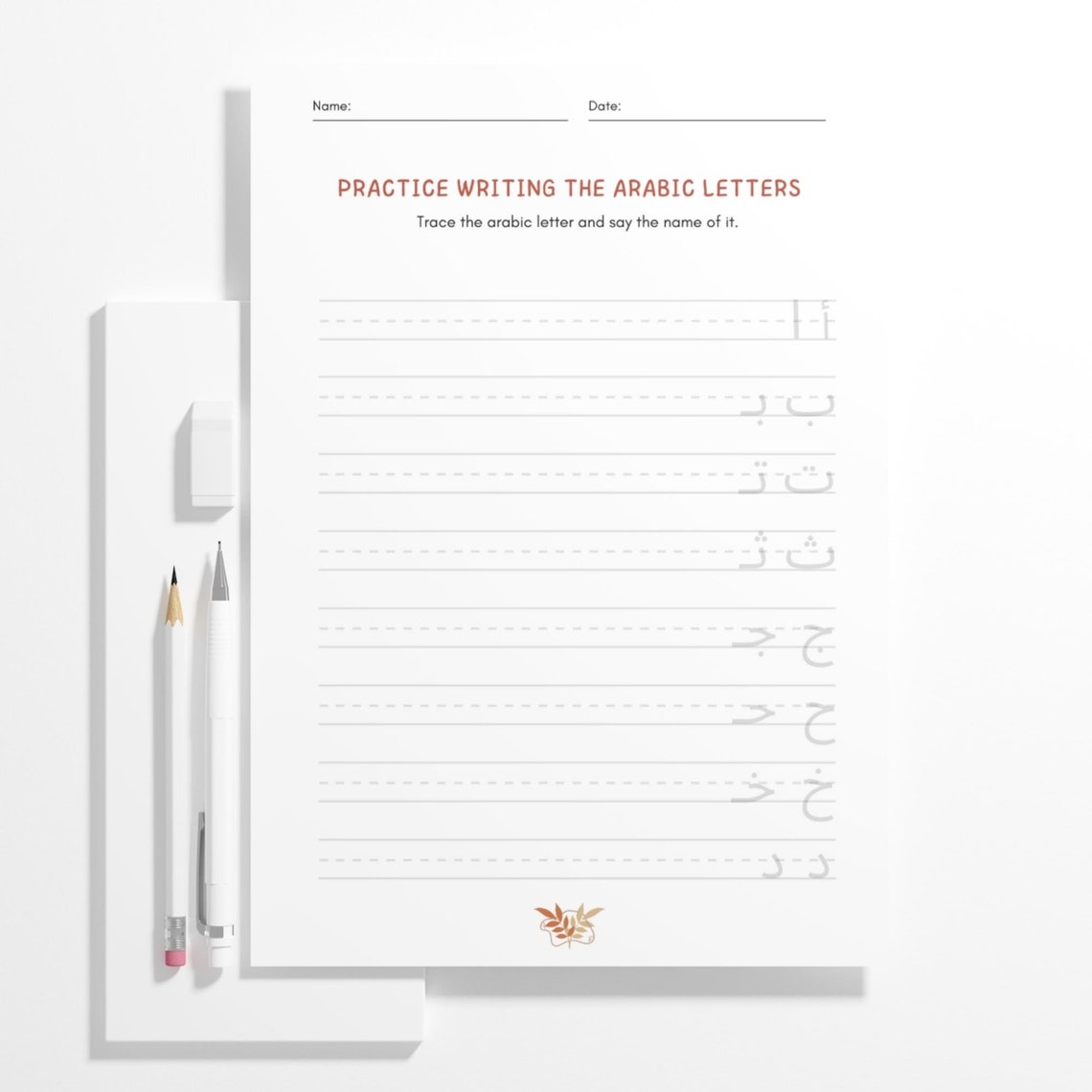 Learn Arabic, Arabic Tracing, Arabic Handout, Arabic Writing Practice ...