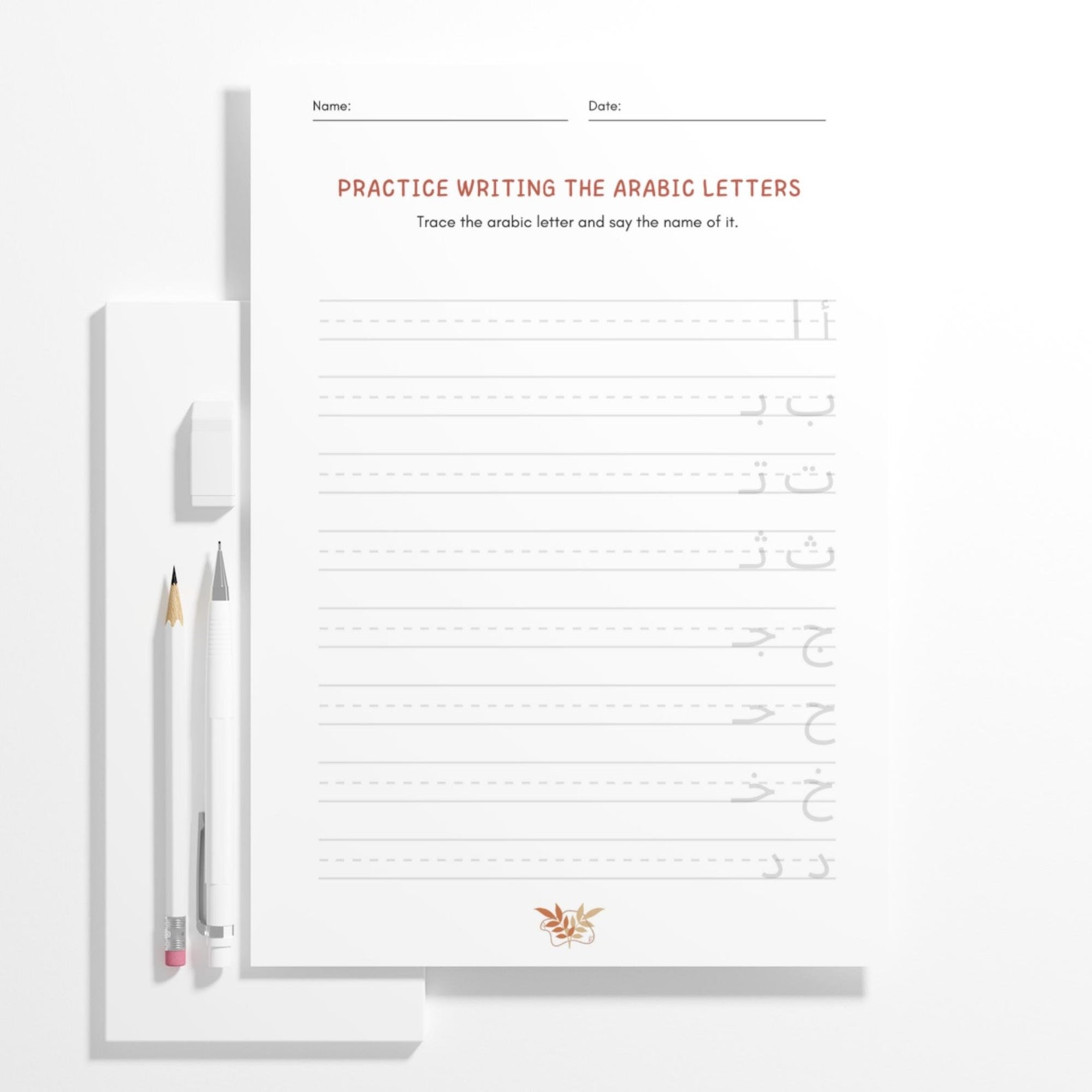 Learn Arabic, Arabic Tracing, Arabic Handout, Arabic Writing Practice ...