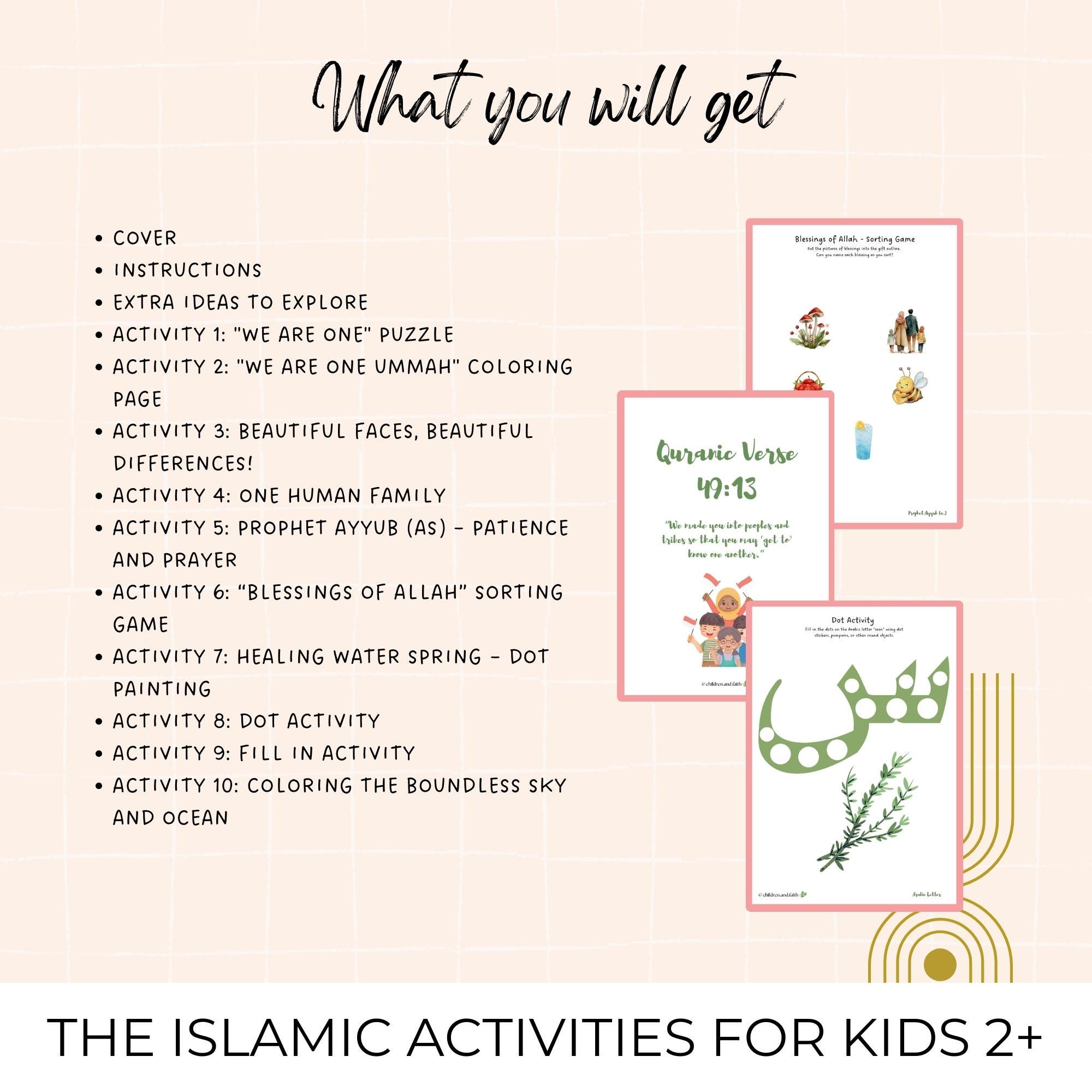 Muslim Kids Workbook,islamic Games,prophets of Islam,arabic Alphabet ...