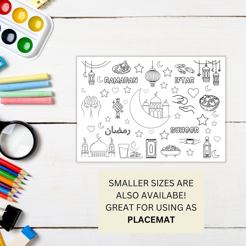 Ramadan Coloring Poster, Ramadan Coloring Kids, Printable Ramadan ...