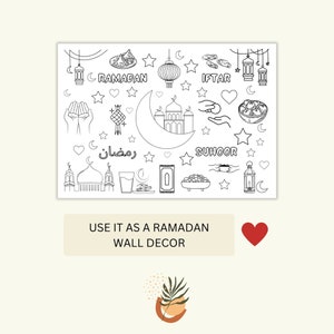 Ramadan Coloring Poster, Ramadan Coloring Kids, Printable Ramadan ...