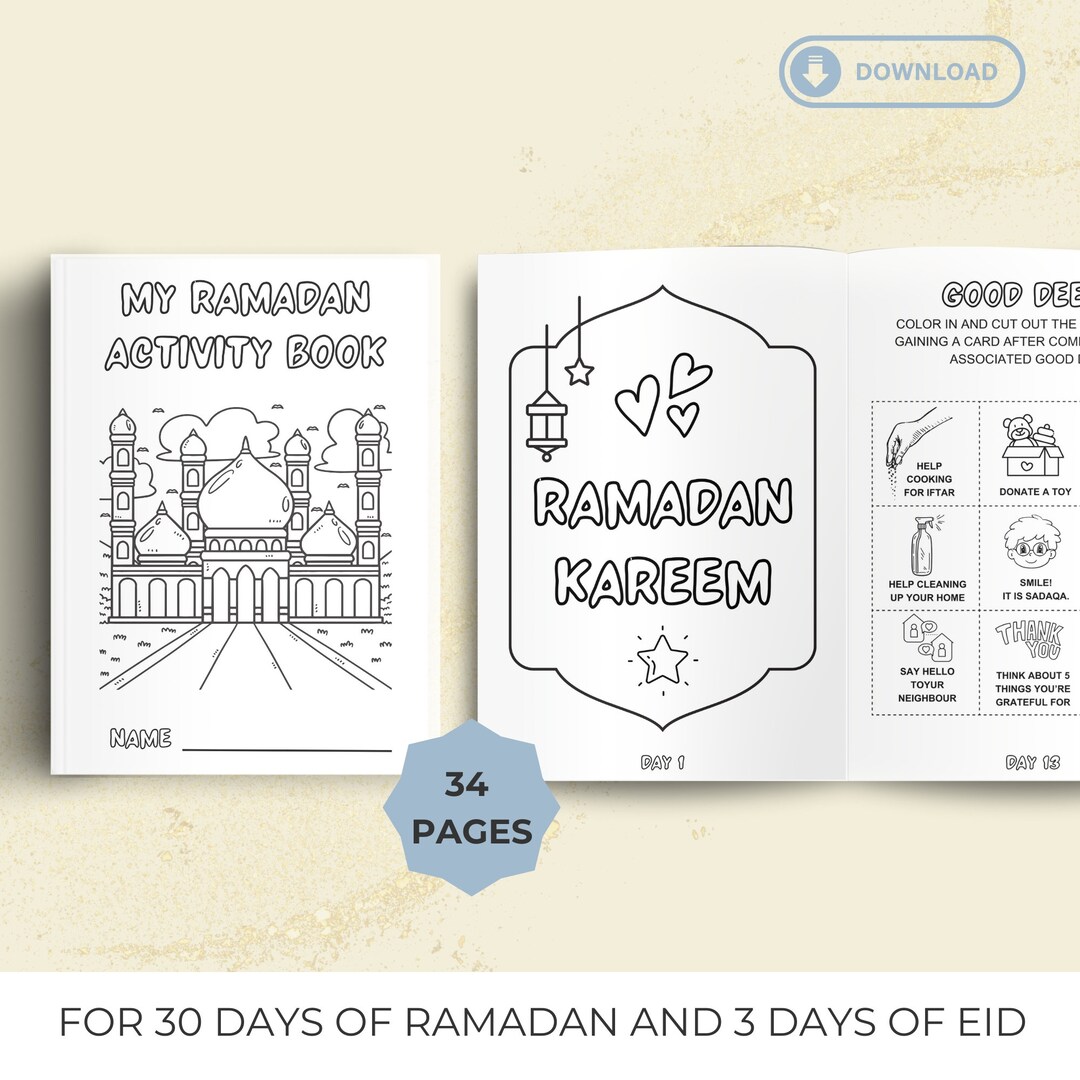 Ramadan Activity Book, Ramadan Activities Kids, Ramadan Coloring Book ...