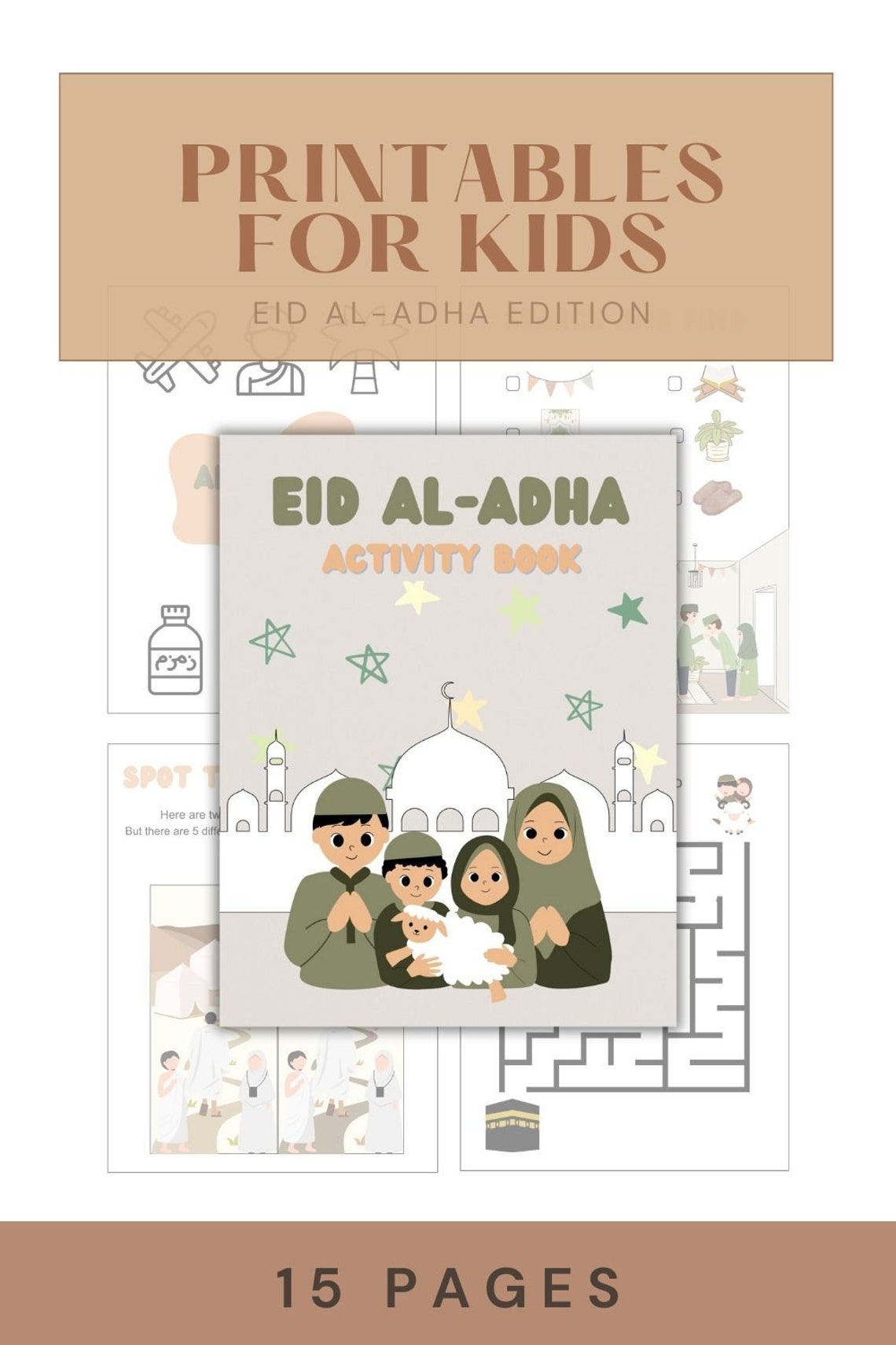 Eid Al Adha Activity Book for Children, Printable, Hajj Kids, Eid Al ...
