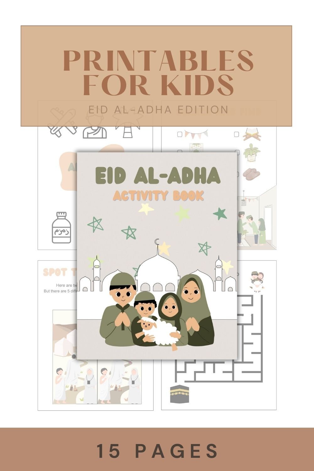 Eid Al Adha Activity Book for Children, Printable, Hajj Kids, Eid Al ...