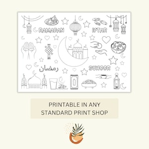 Ramadan Coloring Poster, Ramadan Coloring Kids, Printable Ramadan ...