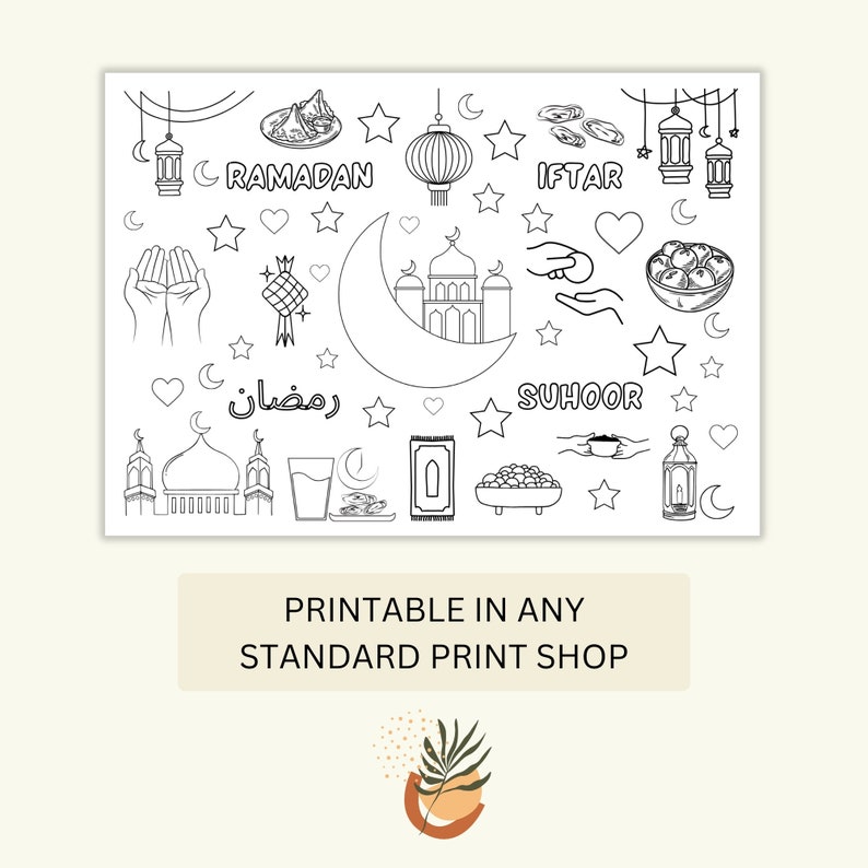 Ramadan Coloring Poster, Ramadan Coloring Kids, Printable Ramadan ...